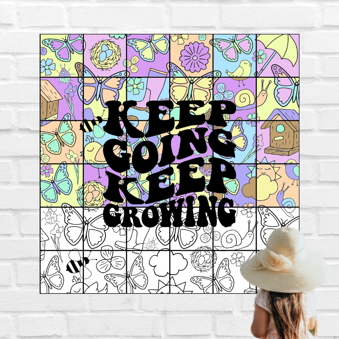 Growth Mindset Bulletin Board | Collaborative Coloring Poster for the ...