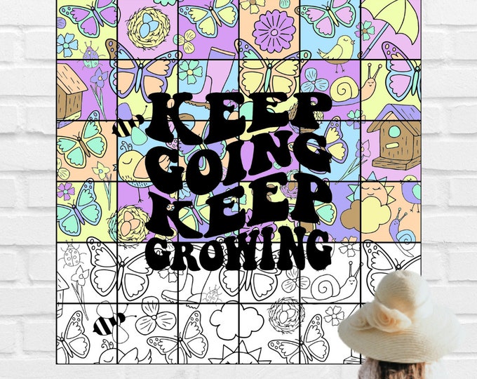 Growth Mindset Bulletin Board | Collaborative Coloring Poster for the ...