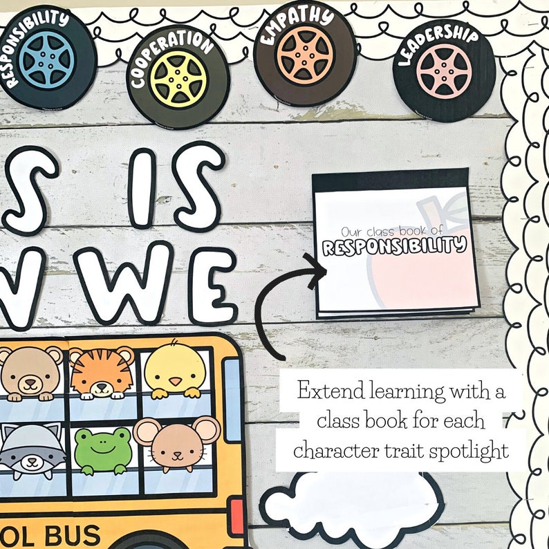 Character Traits Posters Back to School Bulletin Board - Etsy