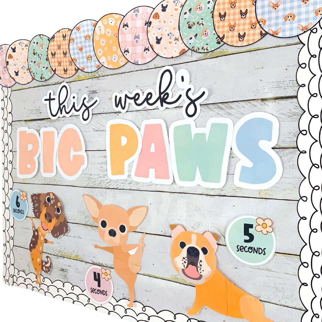 Mindful Minute Yoga Pose Bulletin Board | Yoga Stretch Dog Classroom ...