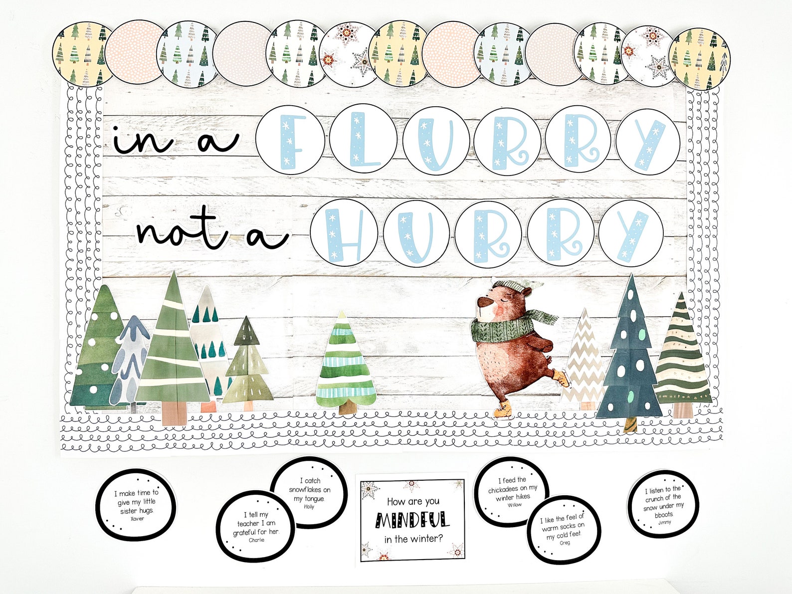Mindfulness Bulletin Board Winter Classroom Decor Boho - Etsy
