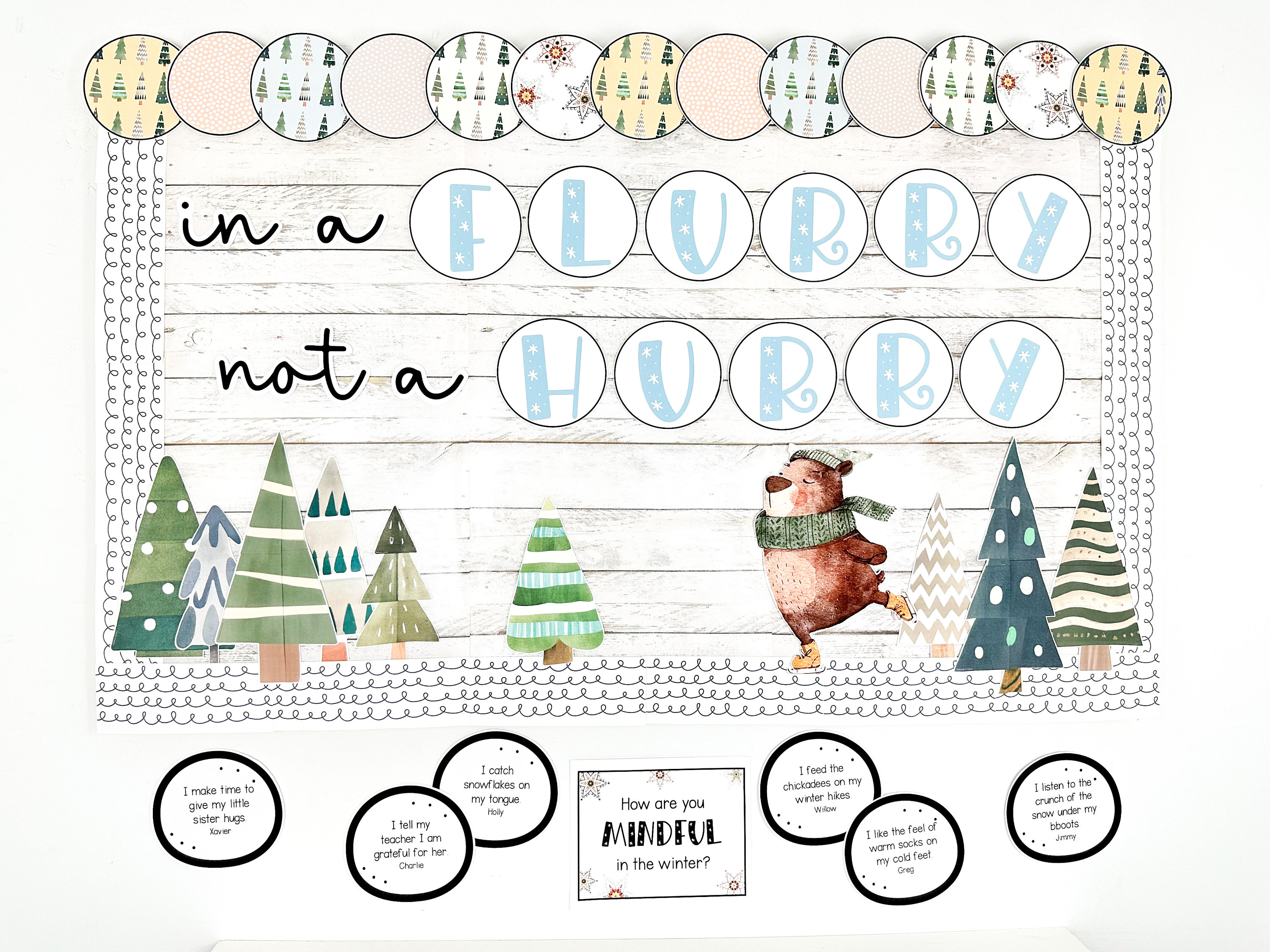 Mindfulness Bulletin Board Winter Classroom Decor Boho - Etsy