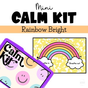 Bright Rainbow Classroom Decor | Classroom Calm Down Corner Posters ...