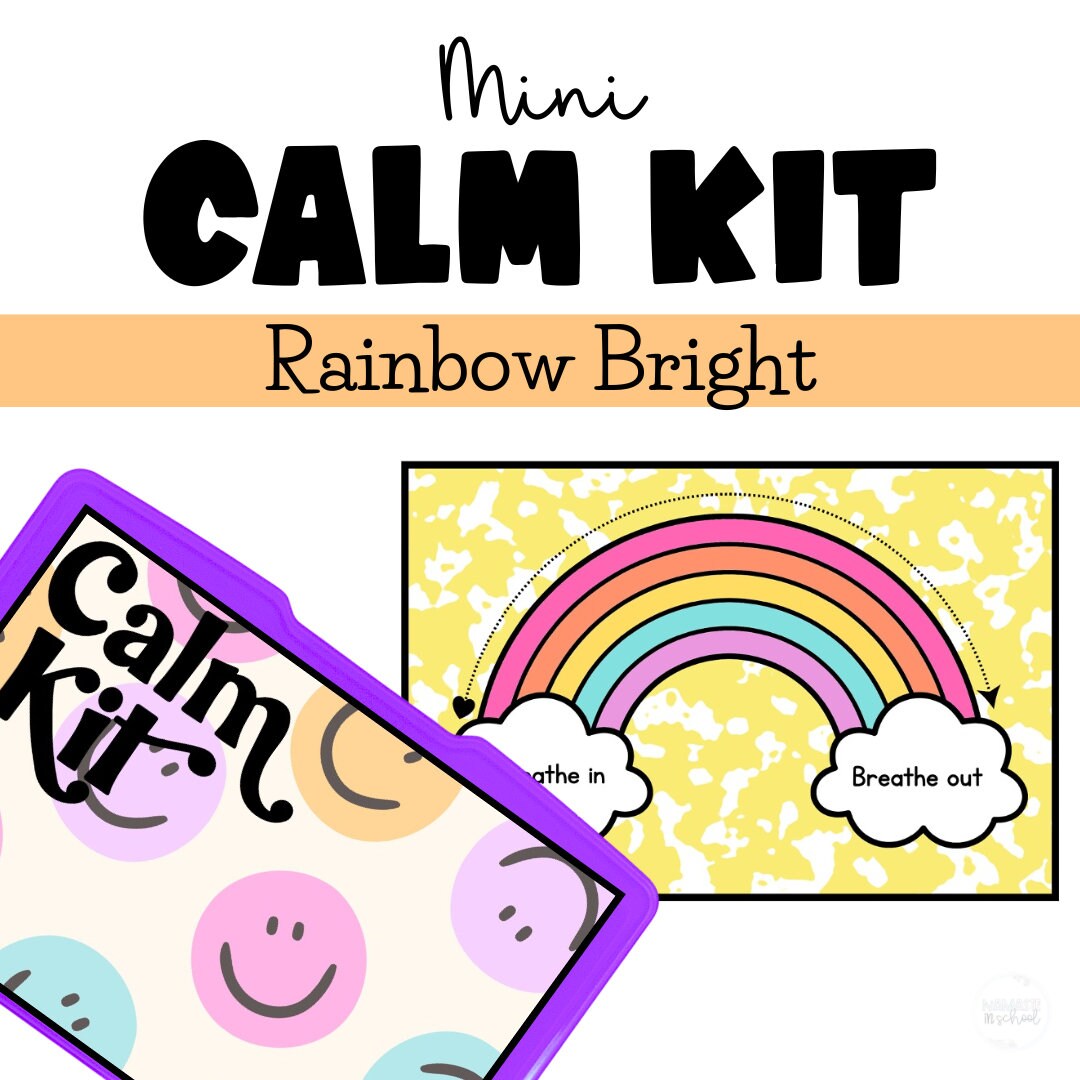 Bright Rainbow Classroom Decor | Classroom Calm Down Corner Posters ...