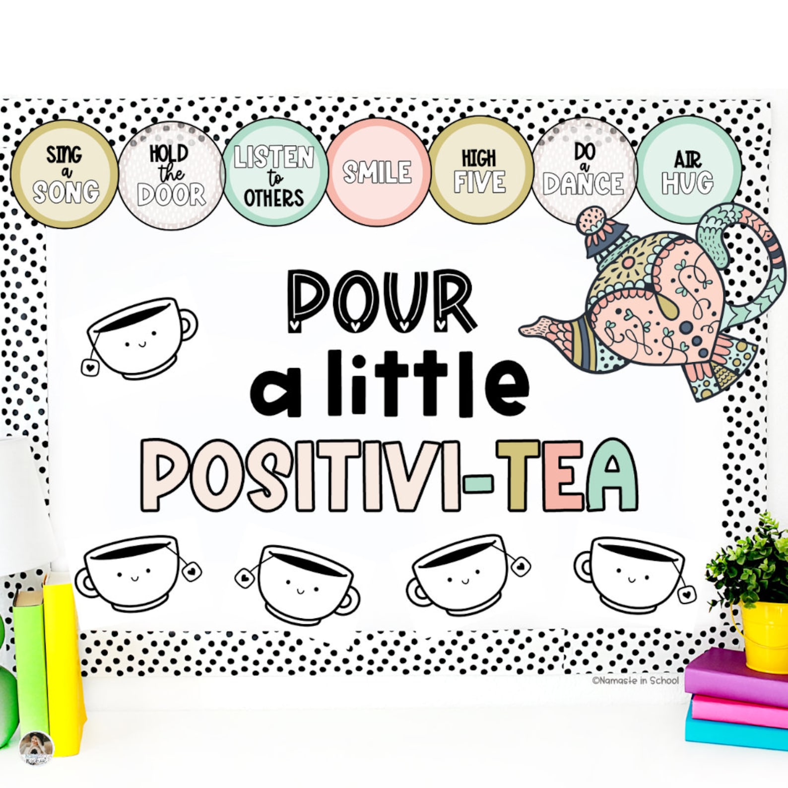 Kindness Matters Positivitea Bulletin Board Kit for Counseling - Etsy
