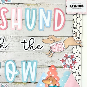 Dachshund Through the Snow - Winter Bulletin Board Set - Ugly Sweater ...