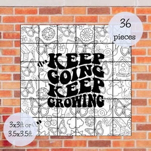 Growth Mindset Bulletin Board | Collaborative Coloring Poster for the ...