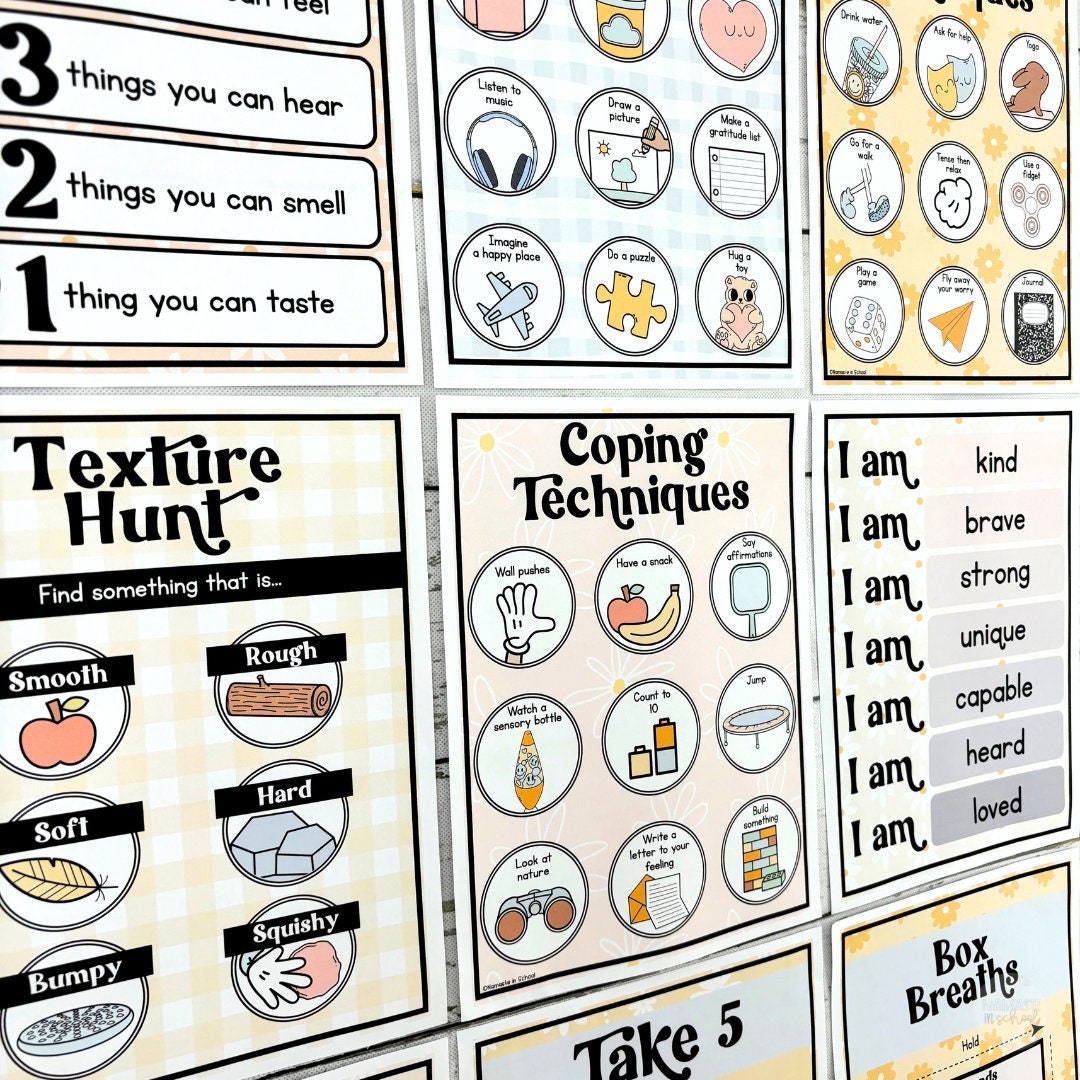 Boho Neutrals Classroom Decor | Daisy Gingham Neutral | Classroom Calm ...