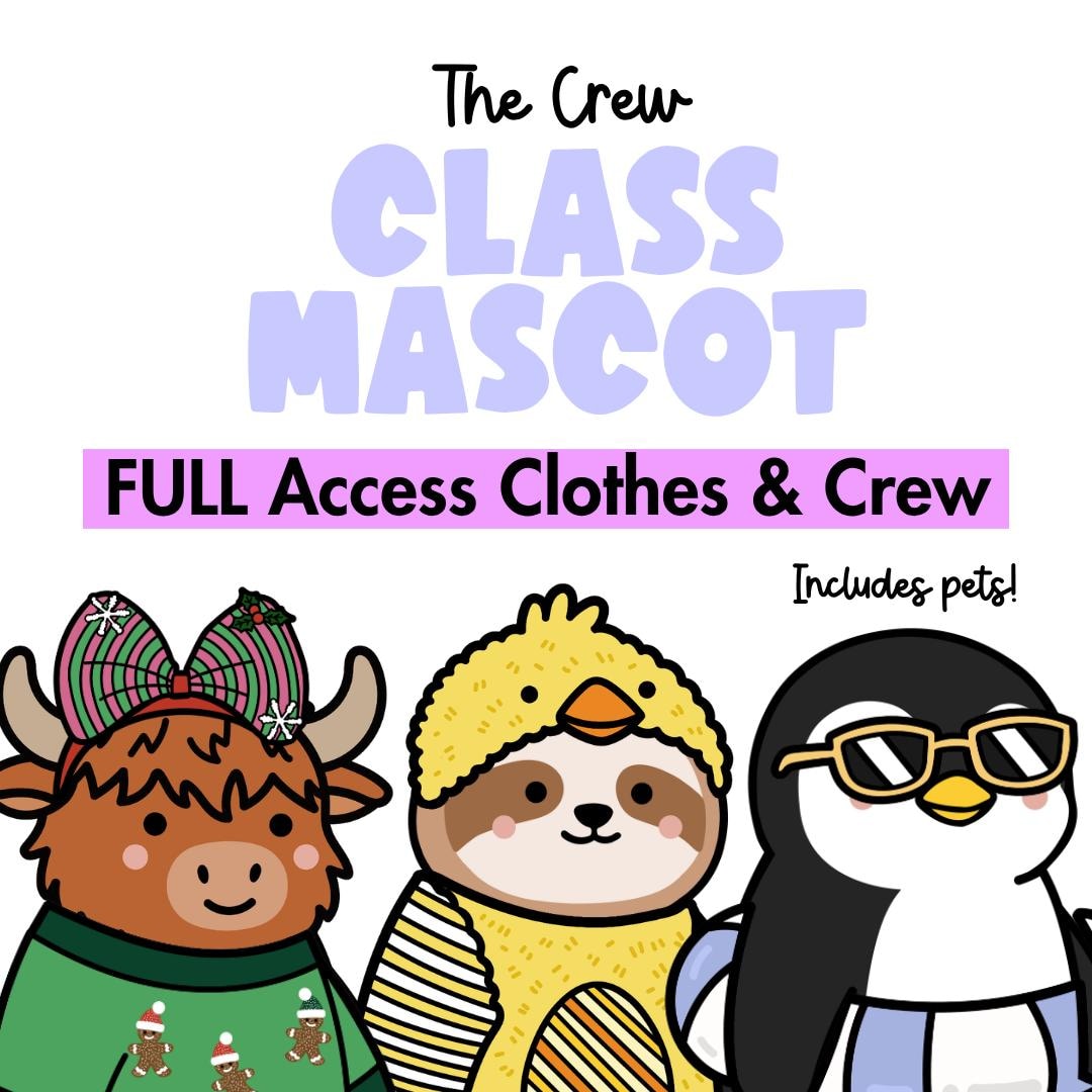 Classroom Crew Mascot MEGA Bundle - All Outfits and Clothes for the ...