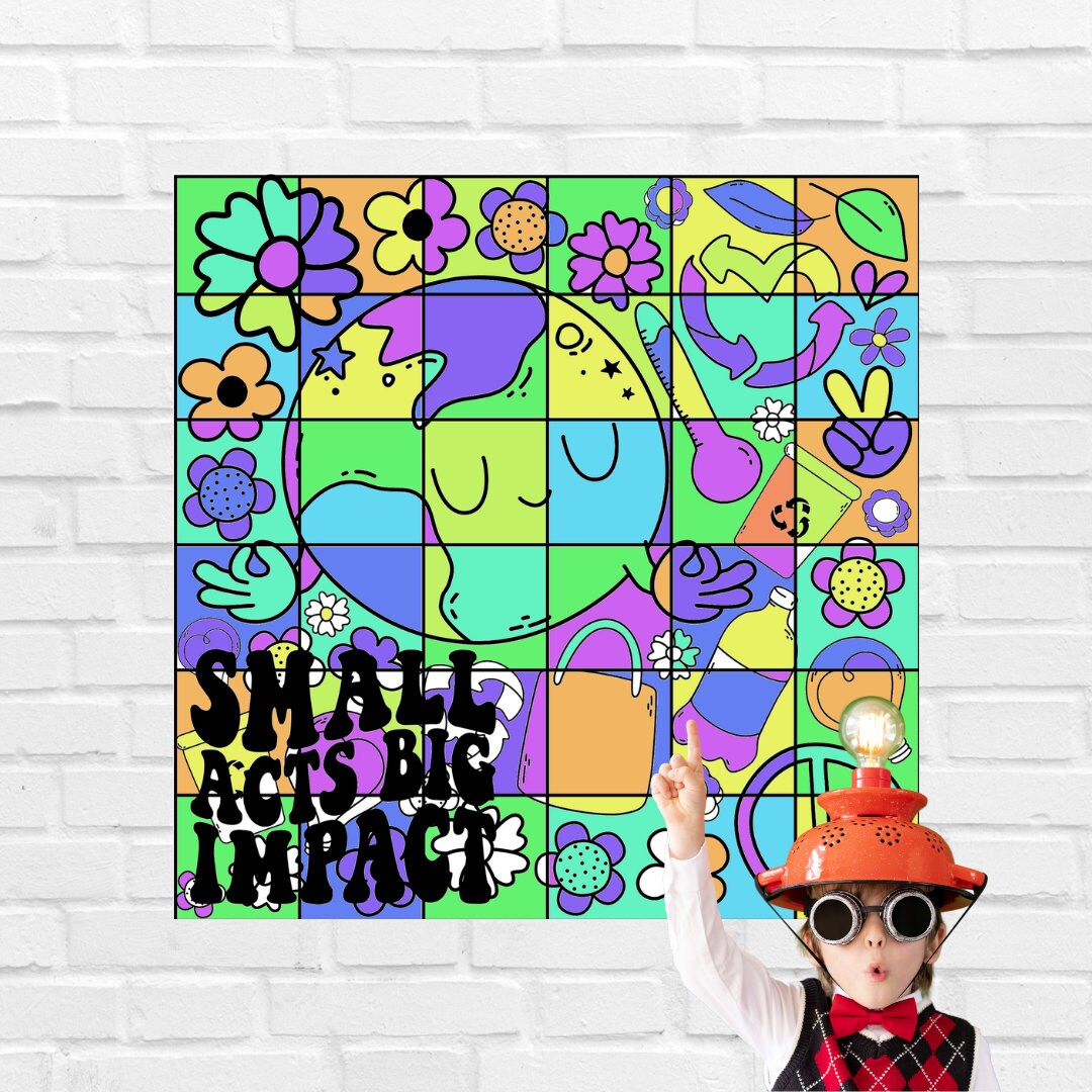 Earth Day Activities | Collaborative Coloring Page Poster | Save the ...