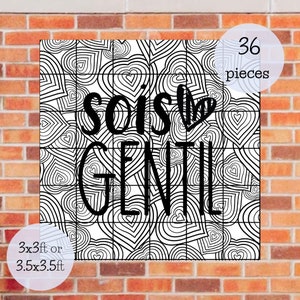 Sois Gentil French Collaborative Poster | Collaborative Coloring Page ...