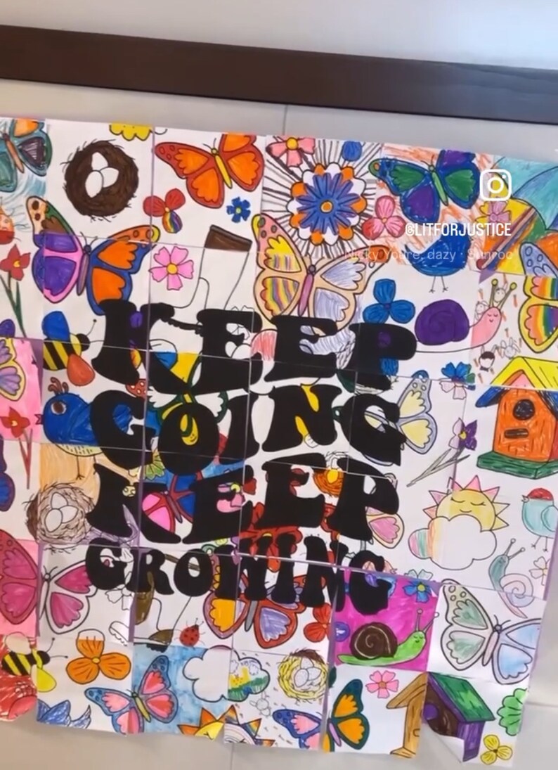Growth Mindset Bulletin Board | Collaborative Coloring Poster for the ...