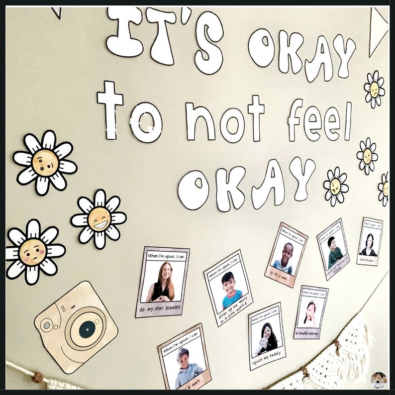 Retro Groovy Classroom Decor Mental Health Bulletin Board Etsy