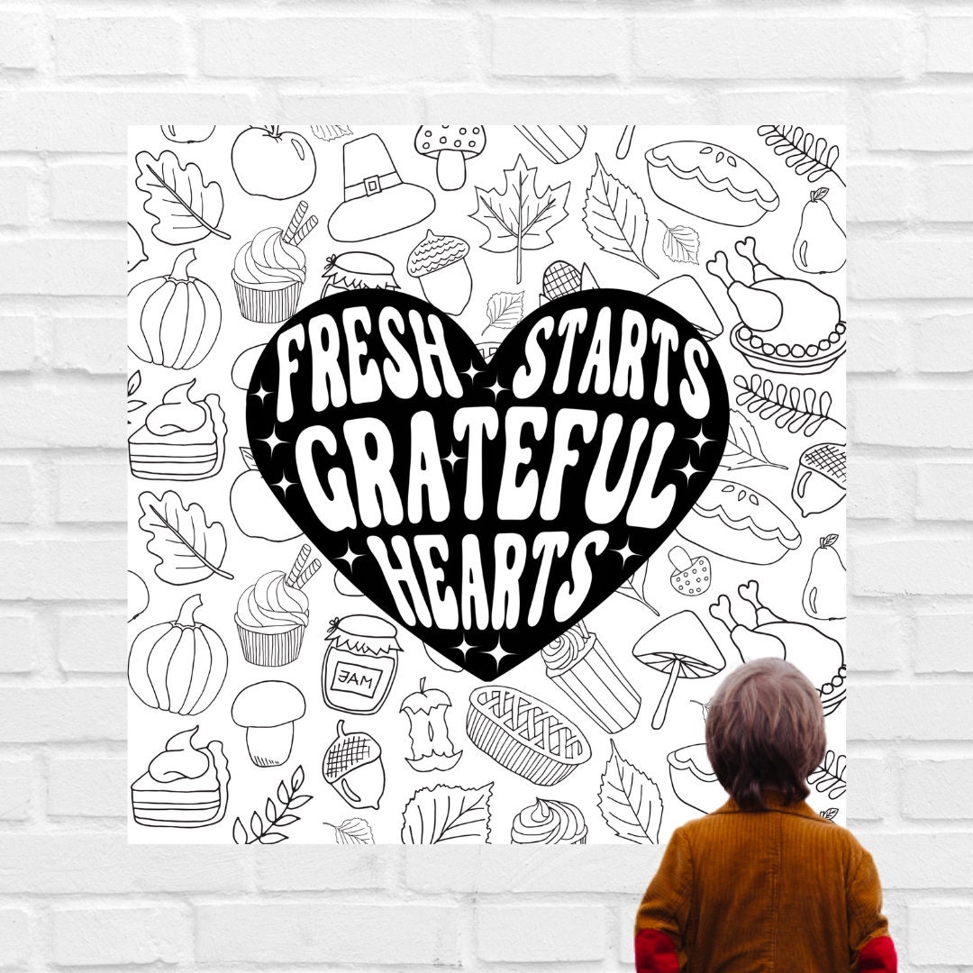 Collaborative Coloring Poster Art Project Fall Bulletin Board Idea ...