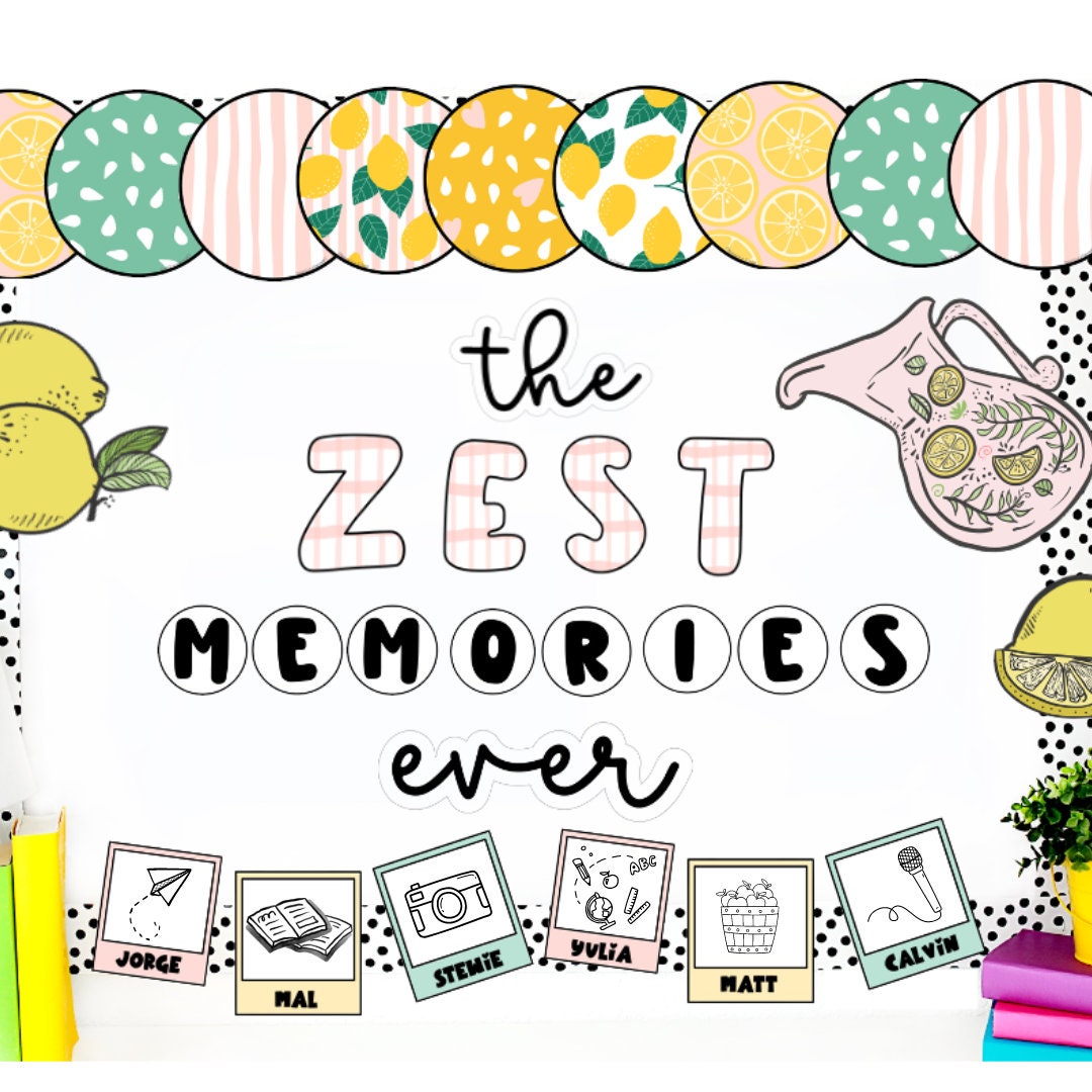 Summer Bulletin Board Kit | Lemon Classroom Decor for Counseling ...
