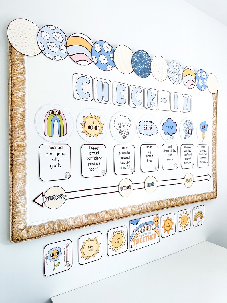 Weather Bulletin Board Mental Health Check in Therapy - Etsy