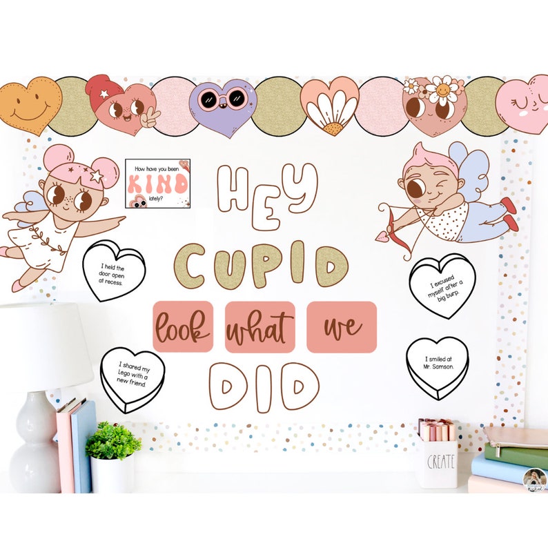 Retro Valentine's Bulletin Board Printables for Classroom - Etsy