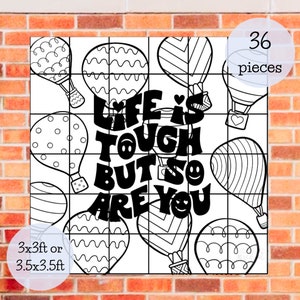 Collaborative Coloring Poster for the Classroom | Life is Tough but so ...