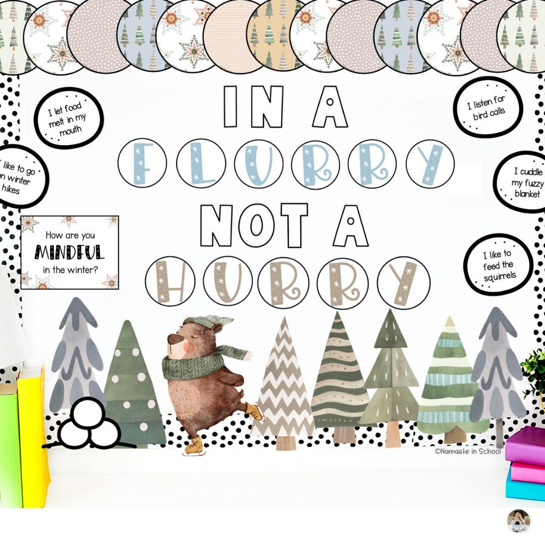 Mindfulness Bulletin Board Winter Classroom Decor Boho - Etsy