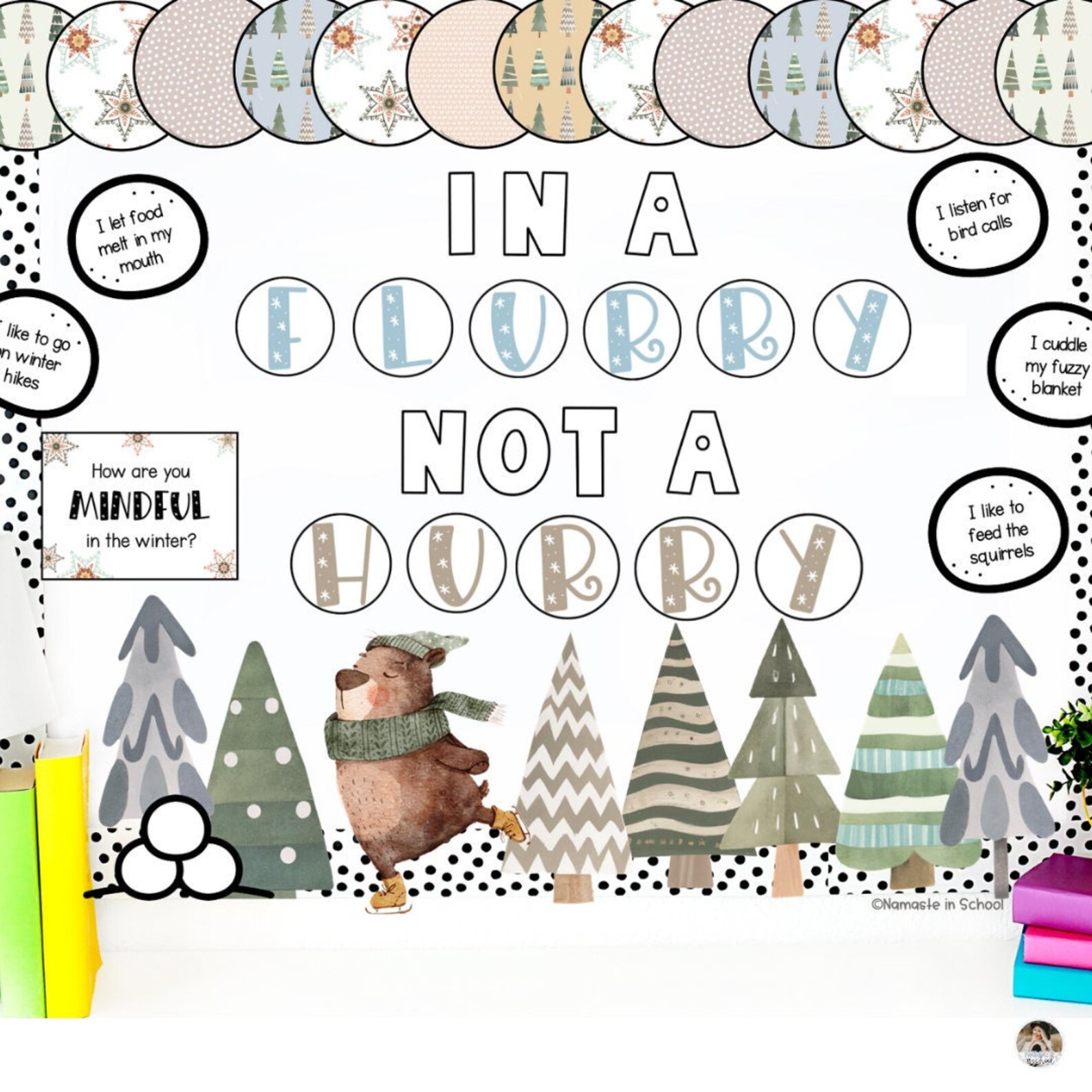 Mindfulness Bulletin Board Winter Classroom Decor Boho - Etsy