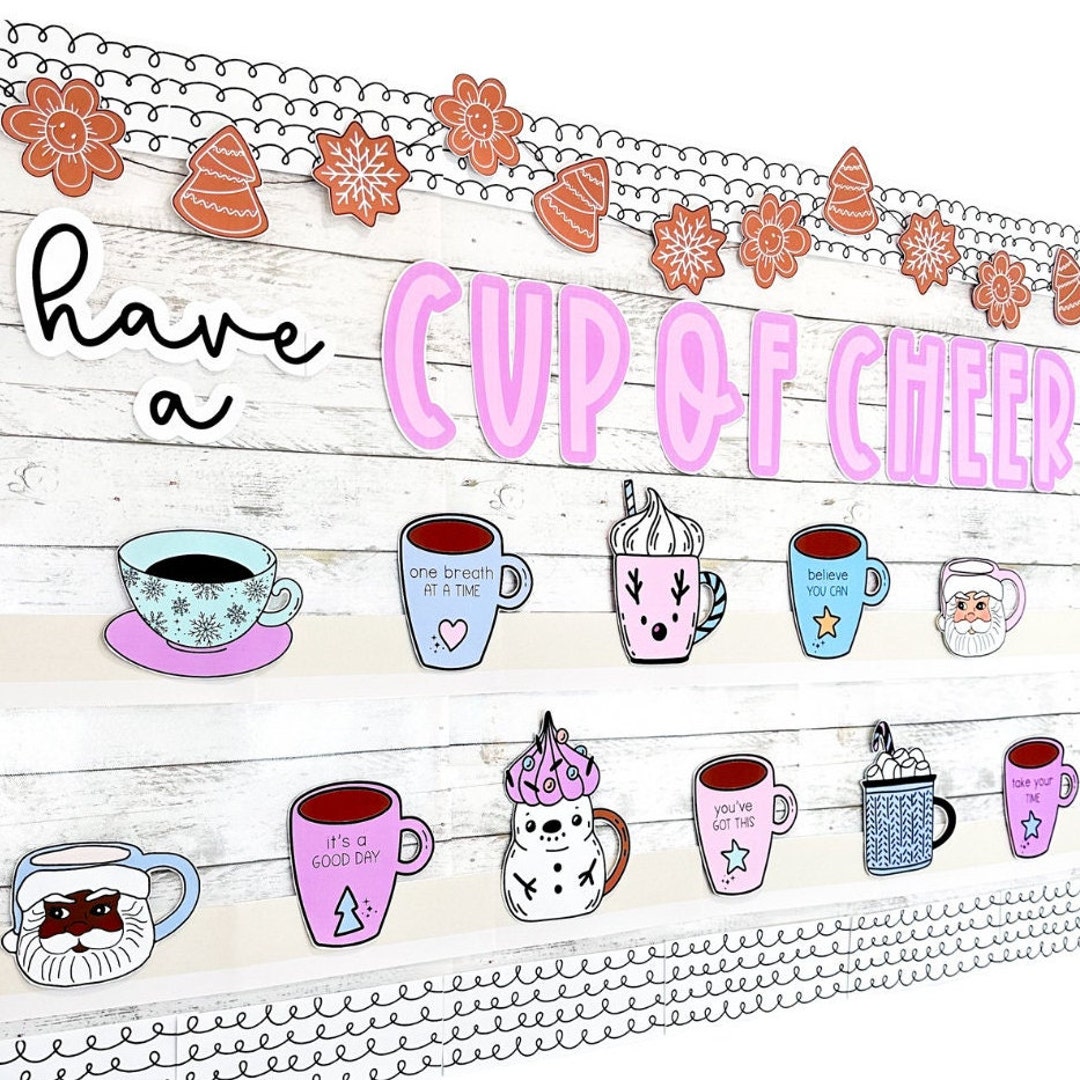 Cup of Gratitude | Christmas Bulletin Board Kit | Winter Classroom Door ...