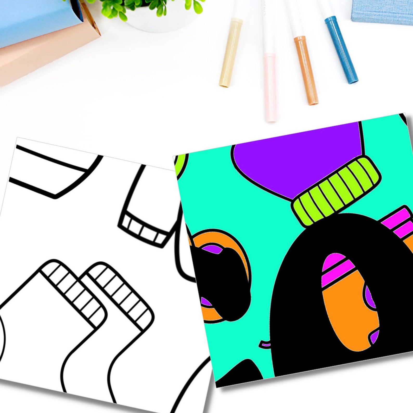 Winter Bulletin Board Idea- Collaborative Coloring Art Project - Winter ...