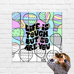 Collaborative Coloring Poster for the Classroom | Life is Tough but so ...