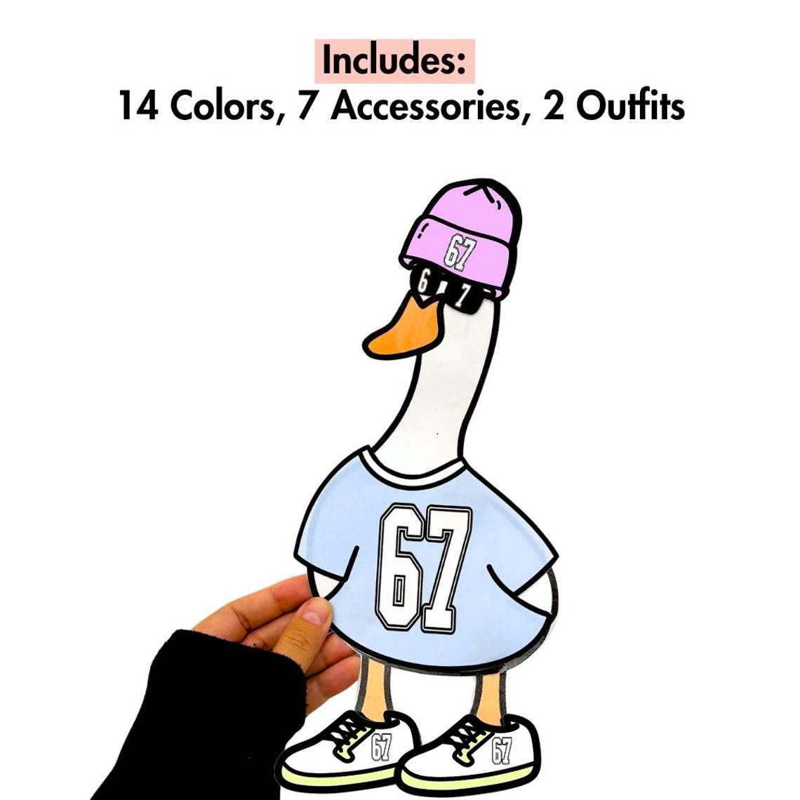 67 Trend - Six Seven PNG - Class Mascot Silly Goose - Classroom Goose ...