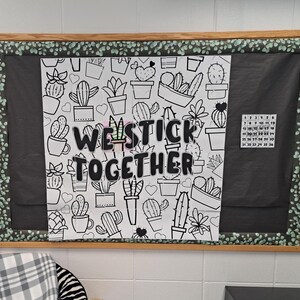 Cactus Classroom Decor | Collaborative Coloring Page Poster ...