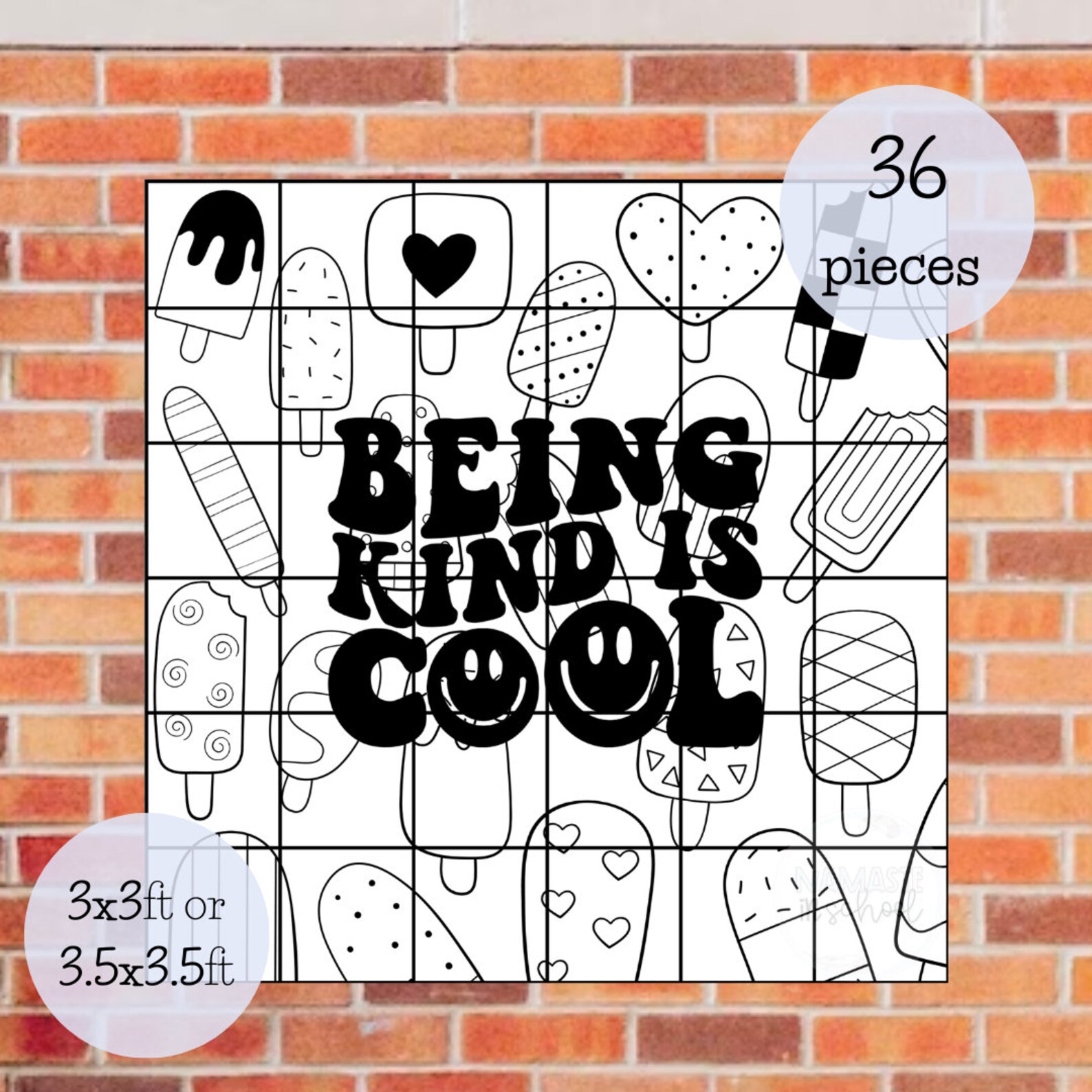 Being Kind is Cool Poster Collaborative Coloring Poster Kindness ...