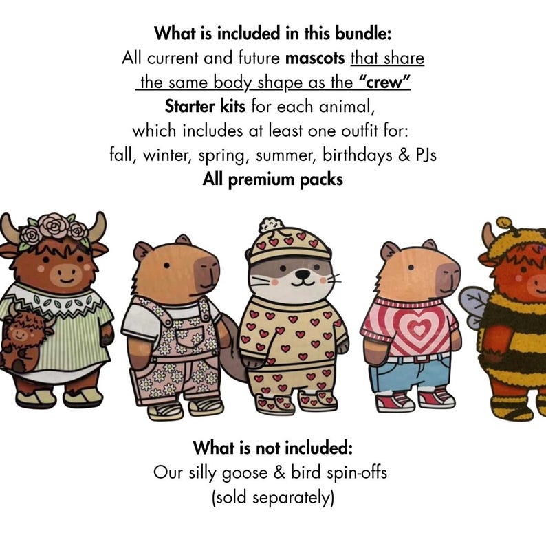 Classroom Crew Mascot MEGA Bundle - All Outfits and Clothes for the ...