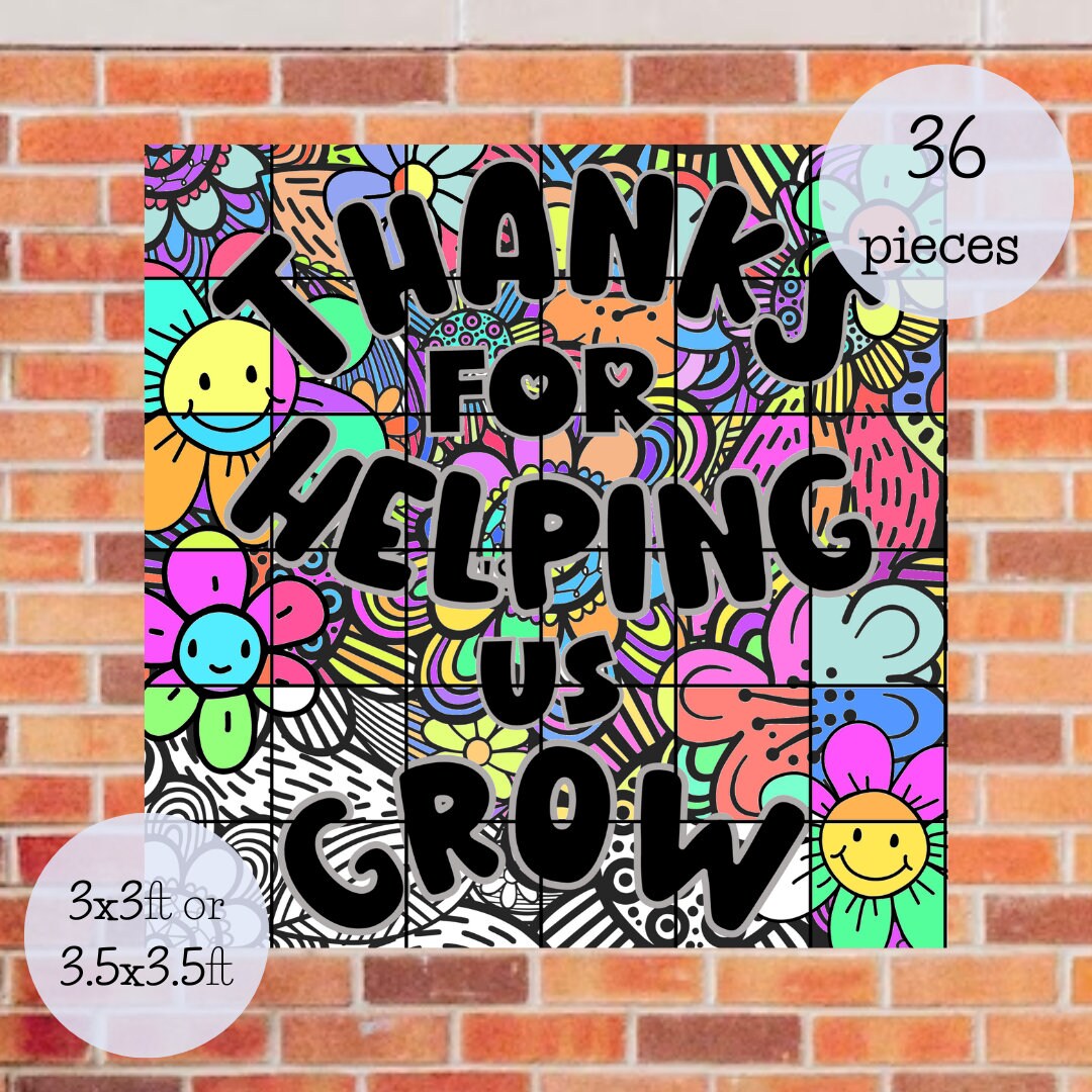 Teacher Appreciation Gift Collaborative Coloring Poster for the ...