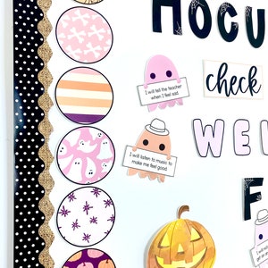 Halloween Hocus Pocus Bulletin Board Class Decor for Mental Health and ...