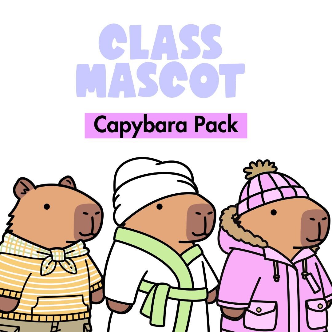 Capybara Class Mascot - Capybara Gifts for Kids - Printable Class Pet ...