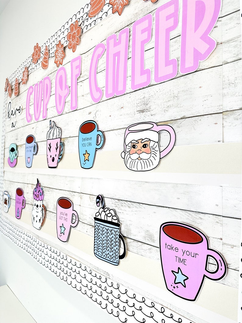 Cup of Gratitude | Christmas Bulletin Board Kit | Winter Classroom Door ...