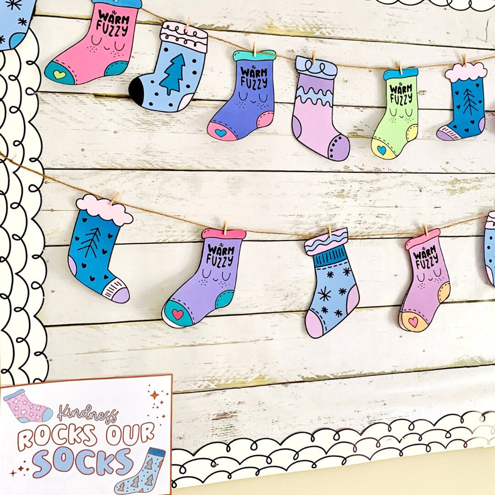 Kindness Bulletin Board Winter Decor Warm Fuzzies - Etsy