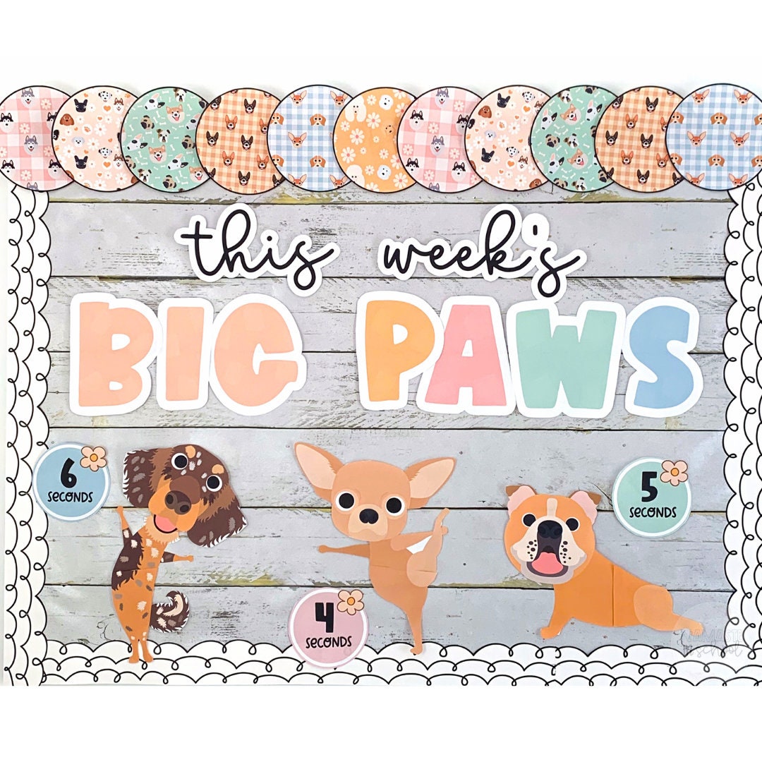 Mindful Minute Yoga Pose Bulletin Board Yoga Stretch Dog Classroom ...