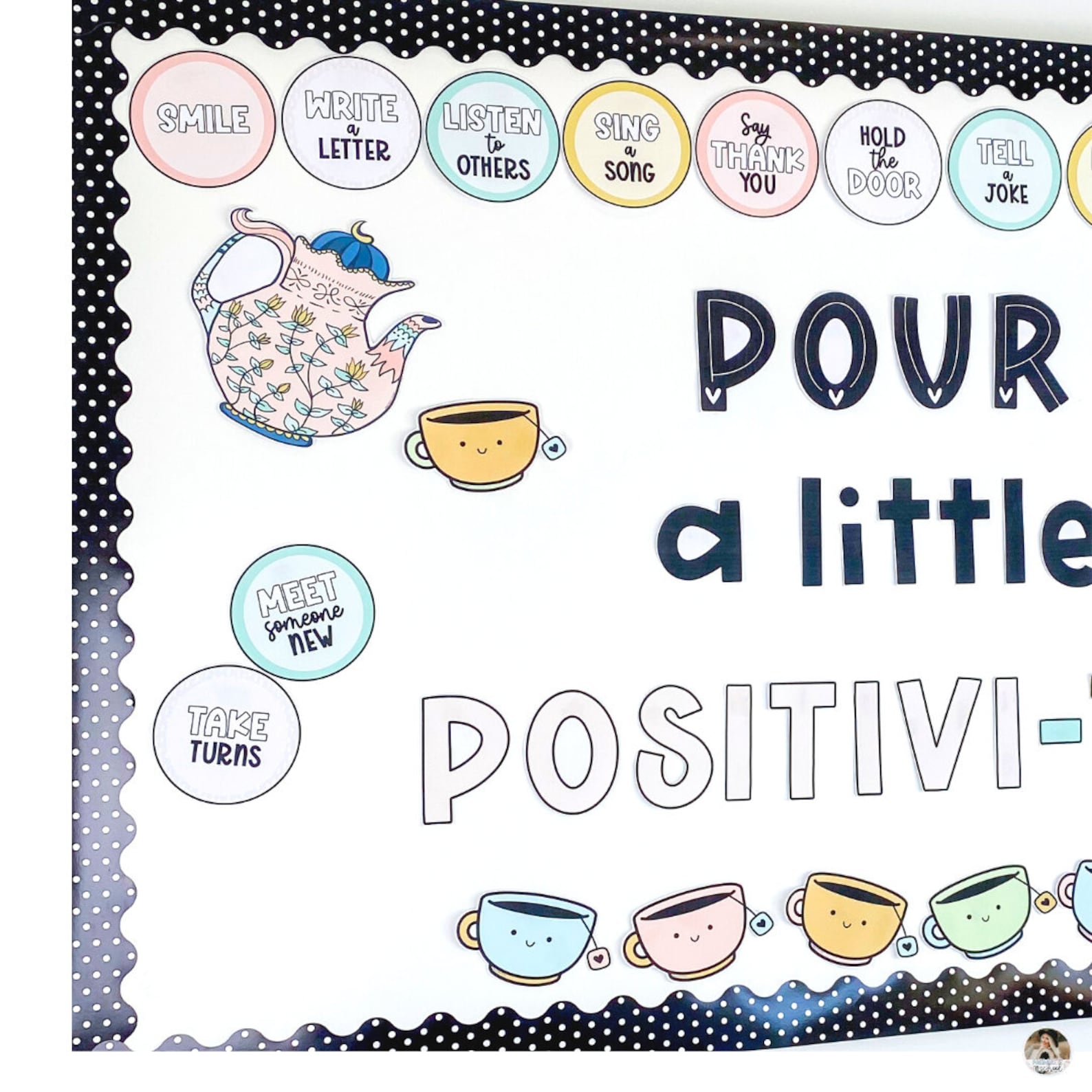 Kindness Matters Positivitea Bulletin Board Kit for Counseling Offices ...