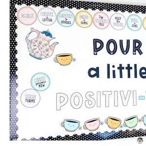 Kindness Matters Positivitea Bulletin Board Kit for Counseling Offices ...