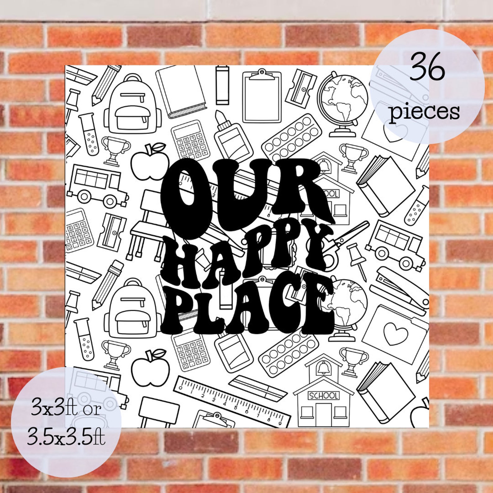 Back to School Bulletin Board Collaborative Coloring Poster - Etsy