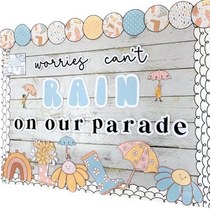 Spring Rain Bulletin Board | Coping Strategies Decor for Counseling ...