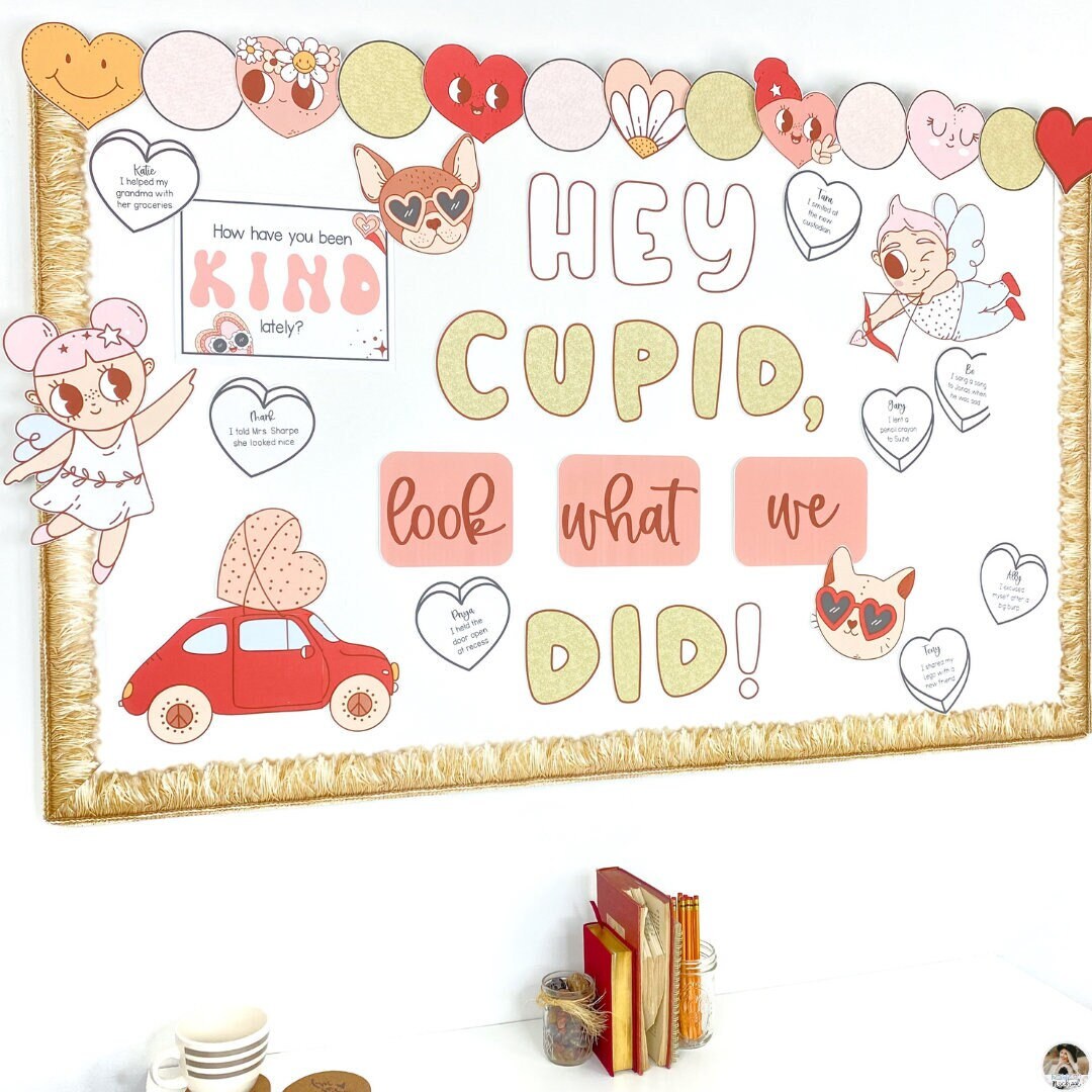 Retro Valentine's Bulletin Board Printables for Classroom Decor and ...