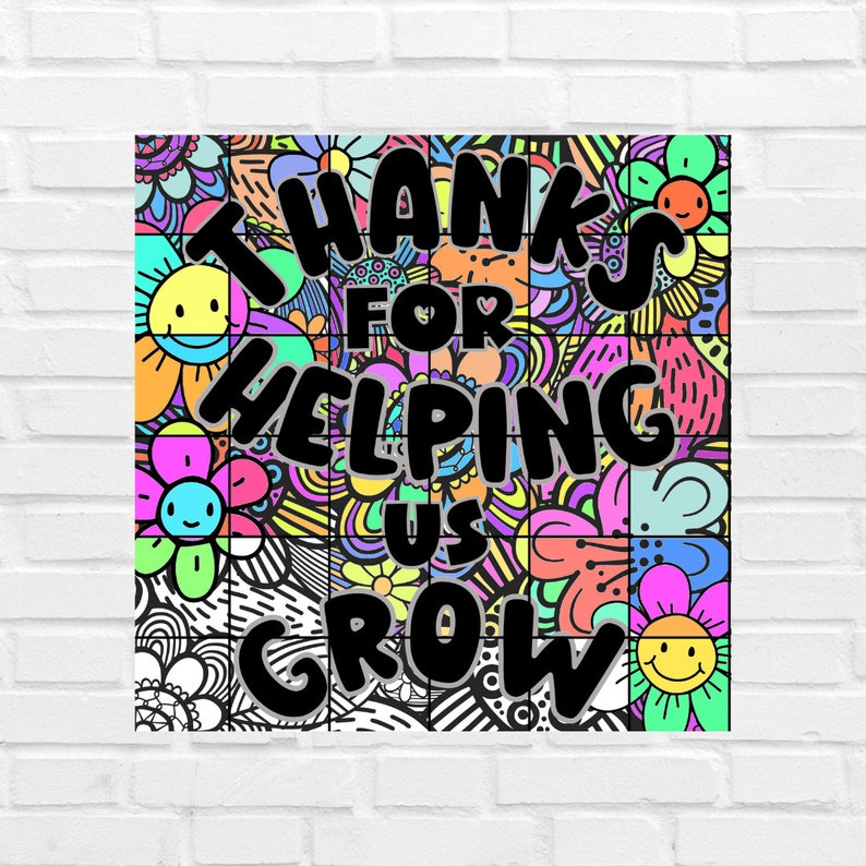 Teacher Appreciation Gift Collaborative Coloring Poster for the ...