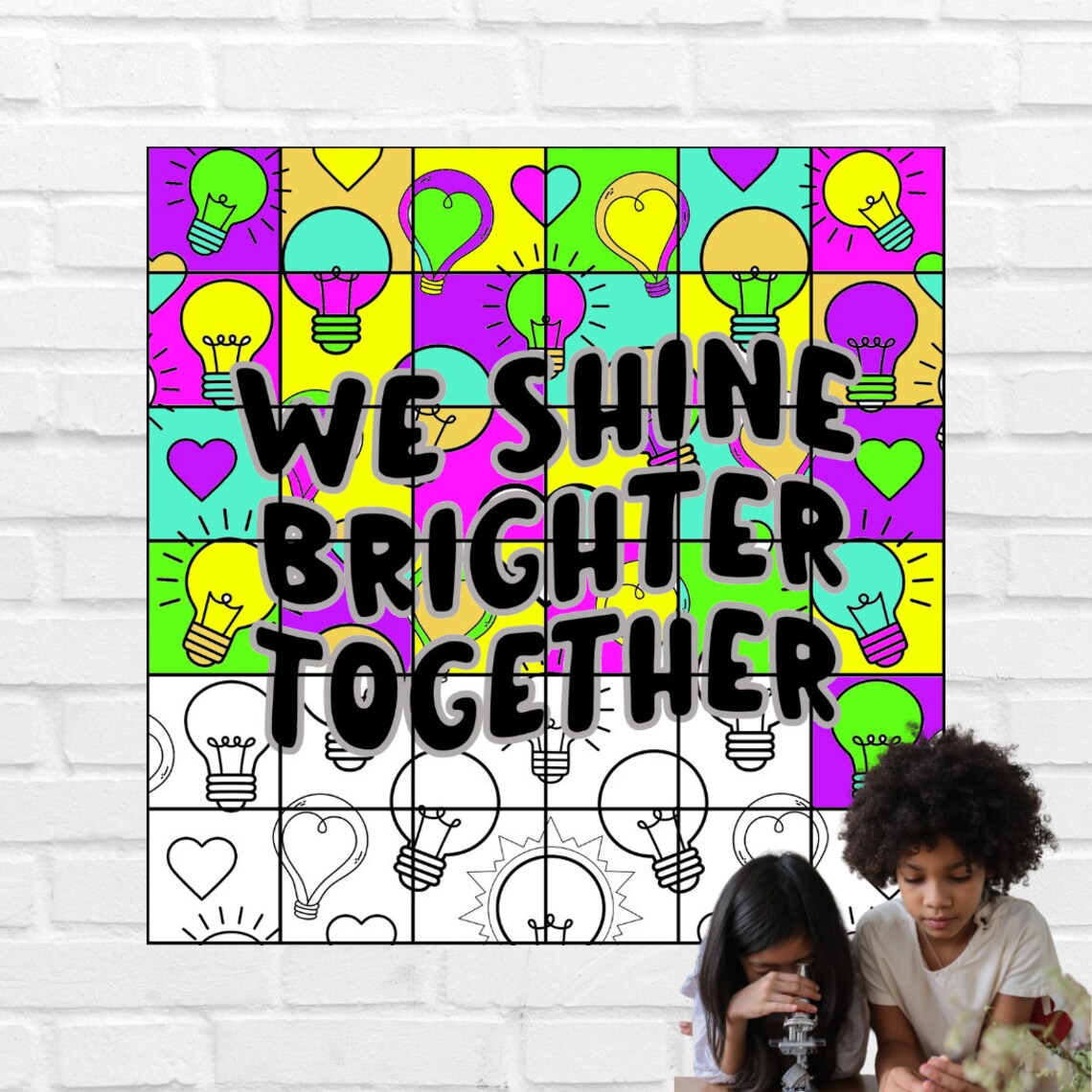 Collaborative Coloring Poster for the Classroom STEM Poster Art Project ...