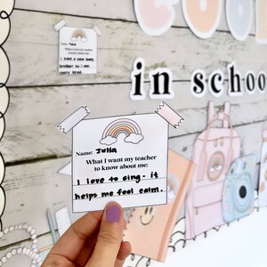Back to School Bulletin Board | Pretty Pastel School Supplies | Smiley ...