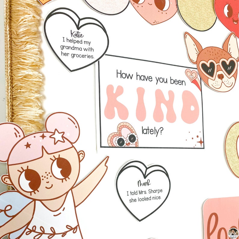 Retro Valentine's Bulletin Board Printables for Classroom - Etsy