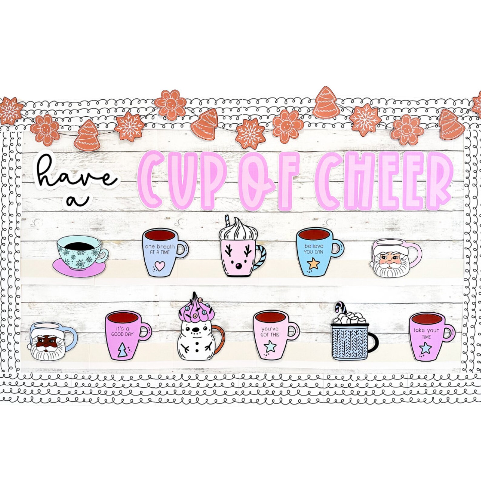 Cup of Gratitude | Christmas Bulletin Board Kit | Winter Classroom Door ...