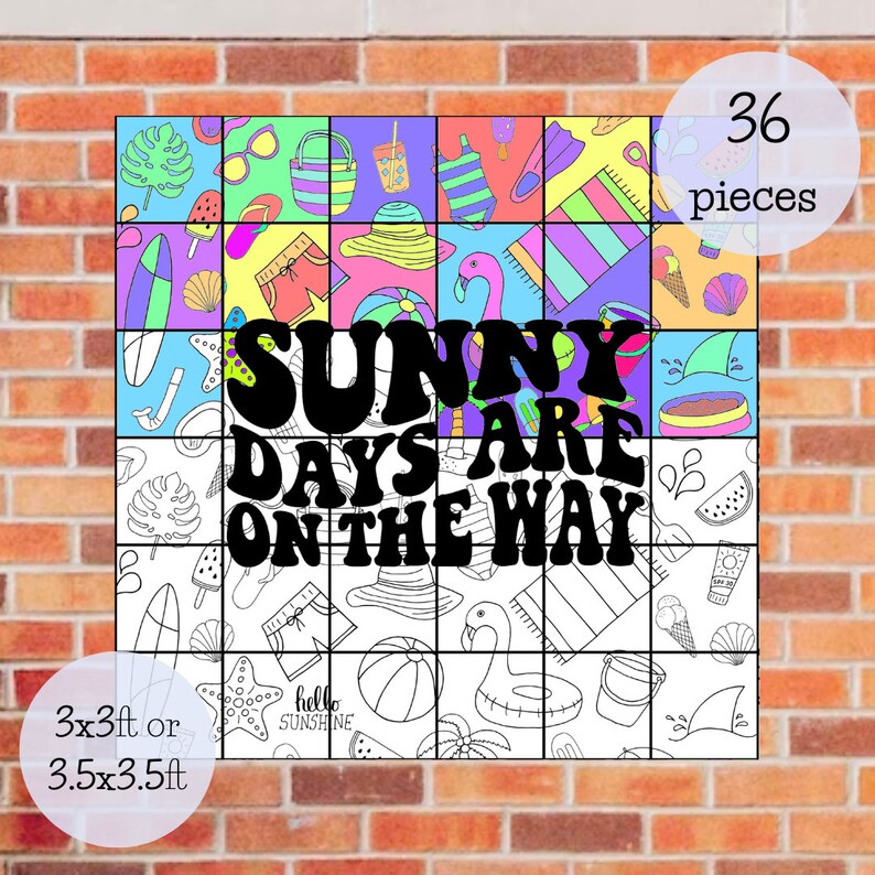 Summer Bulletin Board Collaborative Art Poster Project for - Etsy