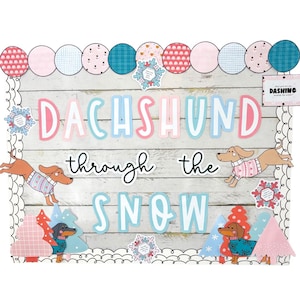 Dachshund Through the Snow - Winter Bulletin Board Set - Ugly Sweater ...