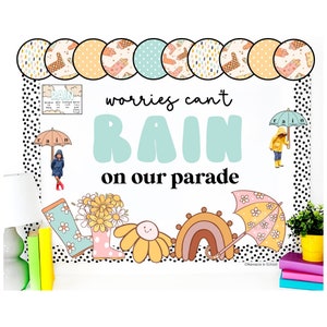 Spring Rain Bulletin Board | Coping Strategies Decor for Counseling ...